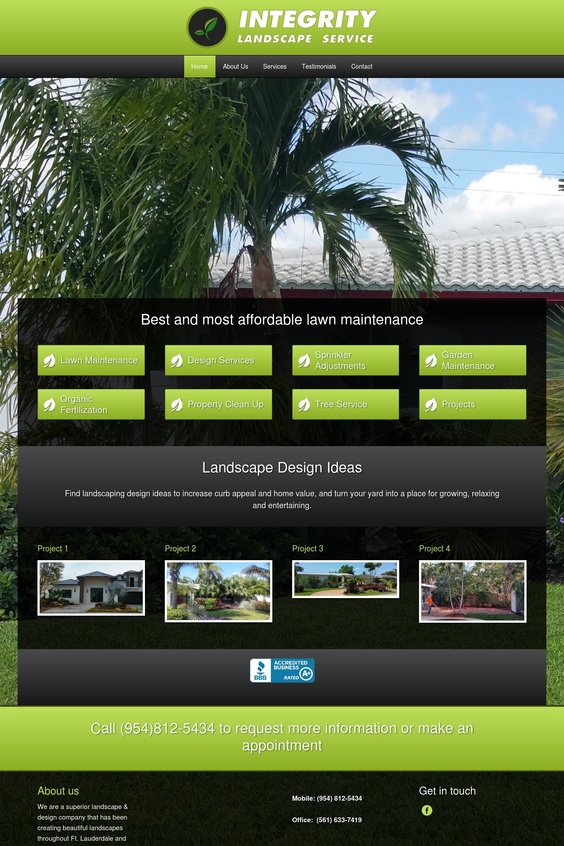 Landscaping Design & Lawn Maintenance in Ft. Lauderdale, FL | Integrity ...